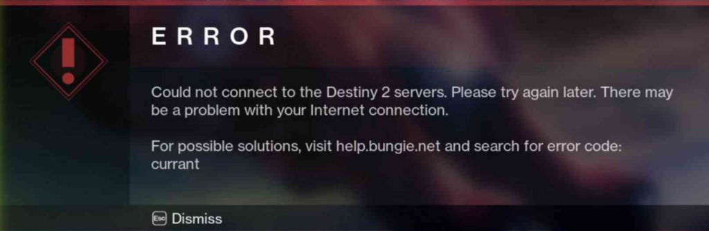 How to Fix Error Code Currant on Destiny 2 - Valibyte